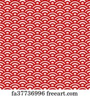 Free art print of Japanese seamless waves. Japanese seamless waves ...