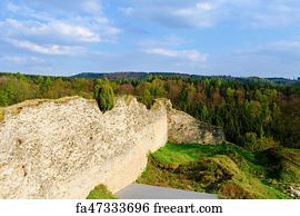 Free Ruins Of Fortification Bulwark Medieval Rampart Art Prints and ...