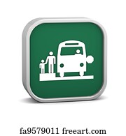 Free art print of School bus stop sign. Wide angle view of schol bus ...