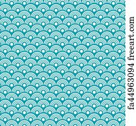 Free art print of Japanese seamless waves. Japanese seamless waves ...