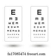Free art print of Sharp and five unsharp snellen chart. Sharp and five ...