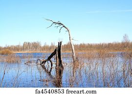 Free art print of Spring Flood by Isaac Levitan | FreeArt | fan14150934