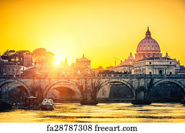 Free art print of St. Peter dome in Rome. ROME - August 03 ...