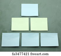 Free art print of Organizational Chart Pyramid Drawn on Sticky Notes. A ...