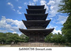 Free art print of Toji Pagoda in Kyoto, Japan. The wooden tower of To ...