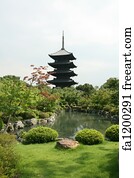 Free art print of Toji Pagoda in Kyoto, Japan. The wooden tower of To ...