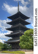 Free art print of Toji Pagoda in Kyoto, Japan. The wooden tower of To ...
