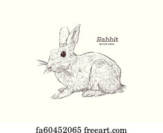 Free art print of Engraving of stylized psychedelic rabbit portrait on ...