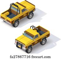 Free art print of Classic pickup truck vector illustration. Retro ...