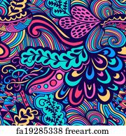 Free art print of Engraving of stylized psychedelic rabbit portrait on ...