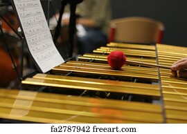Free art print of Wooden xylophone or sticcado with sticks on it ...