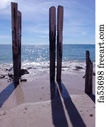 Free art print of Jetty. Sunset at Beach | FreeArt | fa145678