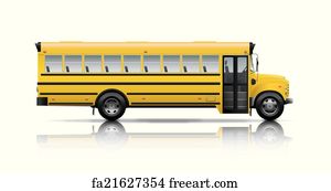 Free art print of Yellow school bus. Yellow school bus. Vector ...